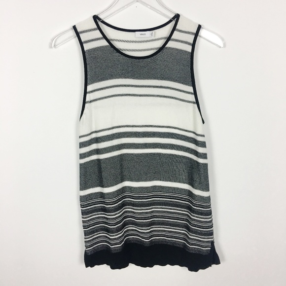 Vince | Tops | Vince Striped Tank In Black Size S | Poshmark